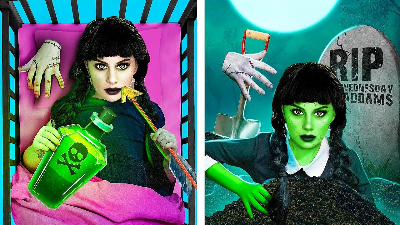 WEDNESDAY ADDAMS ΑΠΟ ΤΗΝ ΓΕΝΝΗΣΗ ΜΕΧΡΙ ΤΟΝ ΘΑΝΑΤΟ! - YouTube