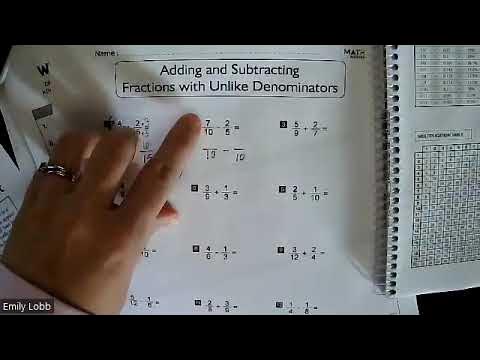 Adding & Subtracting Unlike Fraction Review - YouTube