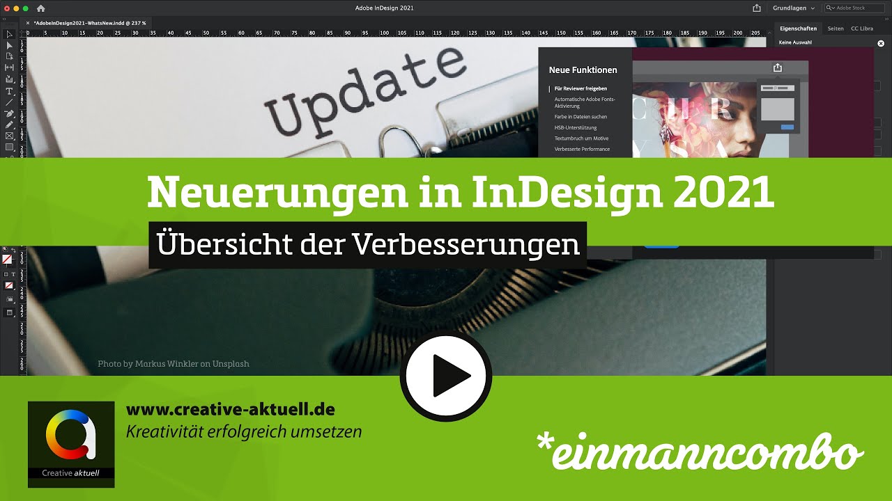 InDesign 2021 (16.0): Neuerungen - YouTube