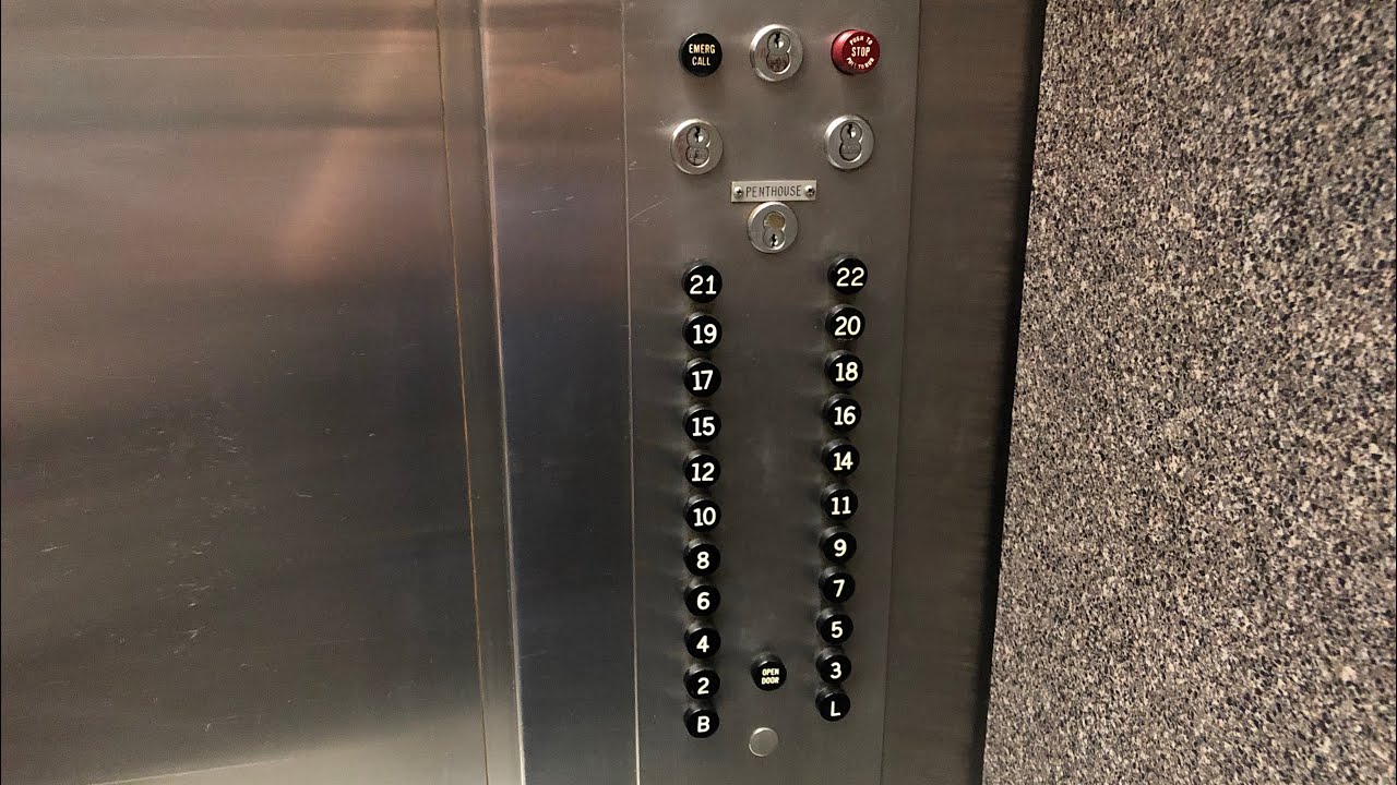 High Rise Otis Black button Elevator - Parklane Tower - Highland Park ...