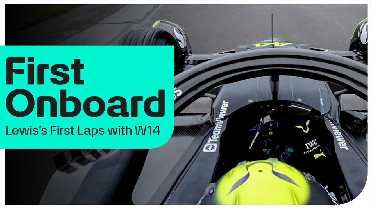 Onboard: First Laps with Lewis and the F1 W14 - YouTube