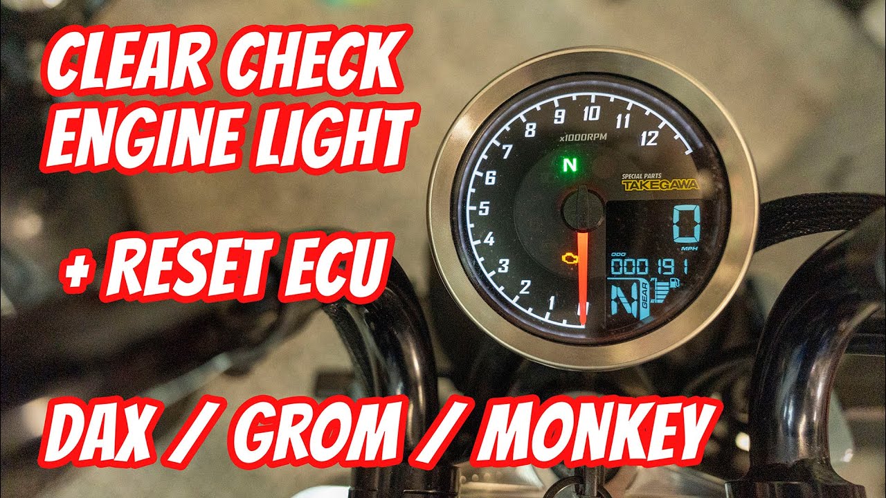 Clearing Check Engine Light and Resetting ECU on the Honda Dax, Grom ...