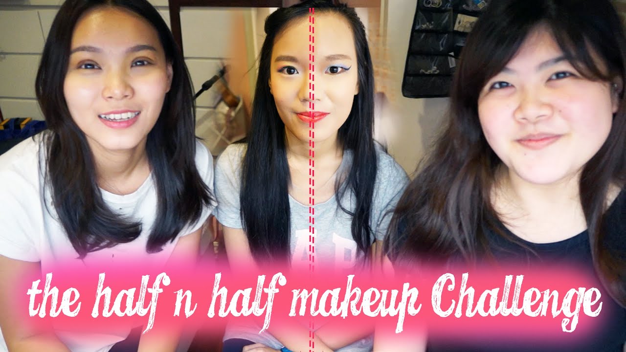 The Half & Half Makeup Challenge - YouTube