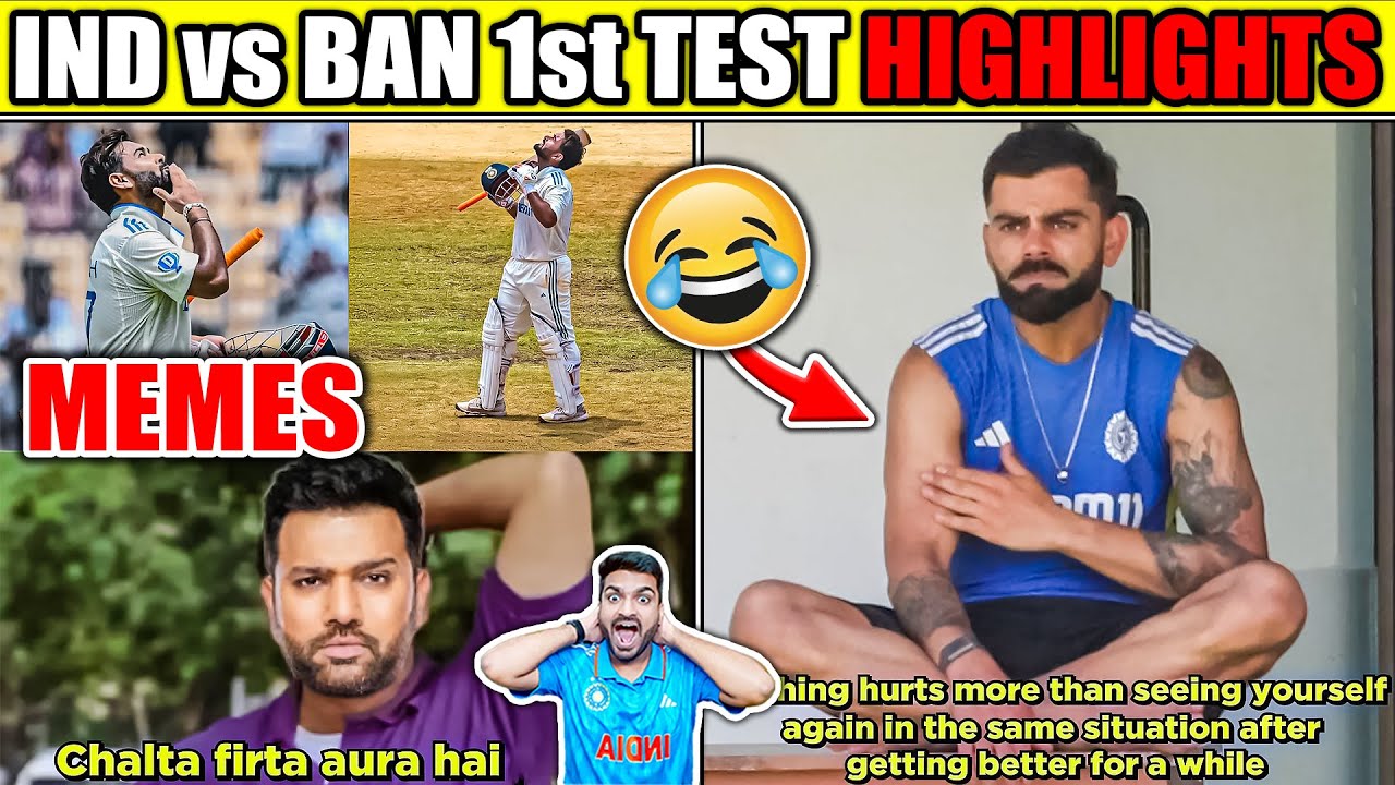 IND vs BAN 1st TEST DAY 4 MEMES 😂 - YouTube