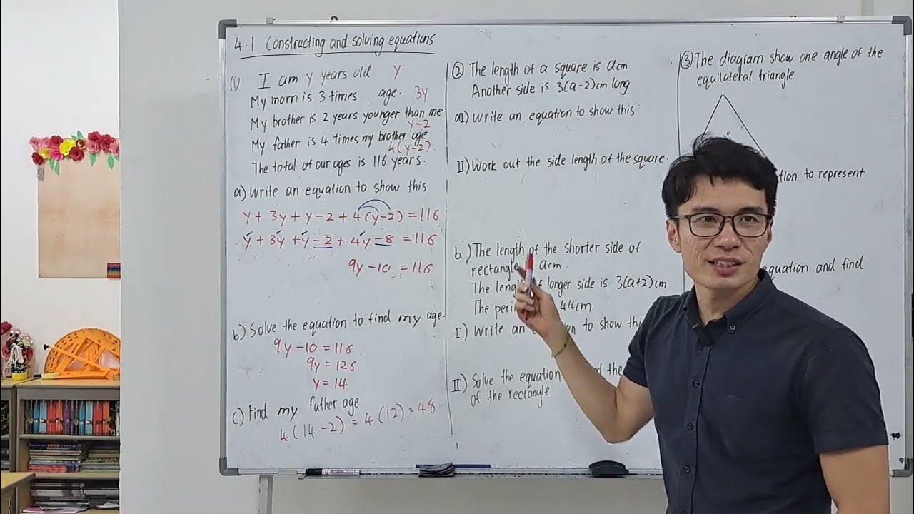 Constructing and solving equation (part 2 of 2) - YouTube