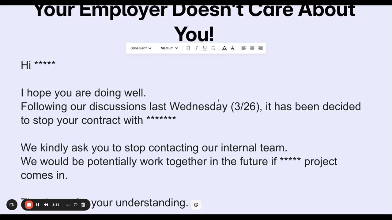 Your Employer Doesn't Care About You! (Layoff Proof Yourself) - YouTube
