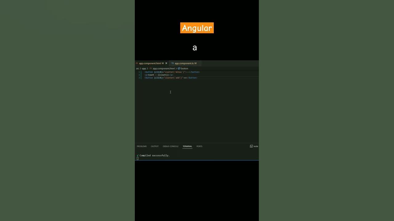 Counter Button In Angular Coding Shortsvideo Developers Programming Webdesign Angular
