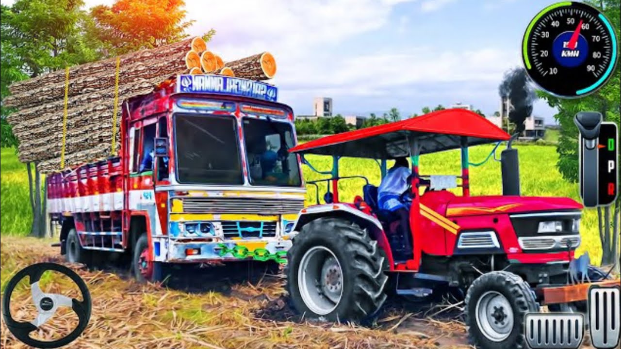 Tractor Pulling Simulator Real Cargo Offroad Chained Truck Towing ...