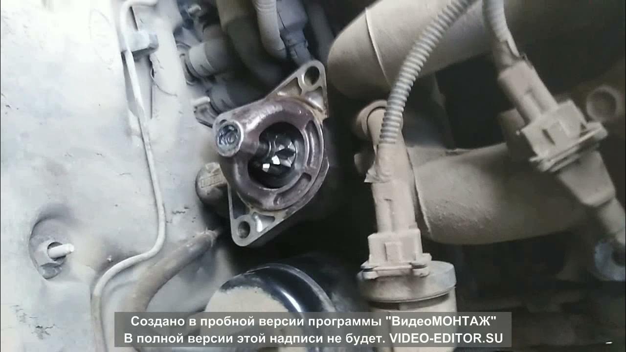 установка стартера на киа спектра ,из под капота - YouTube
