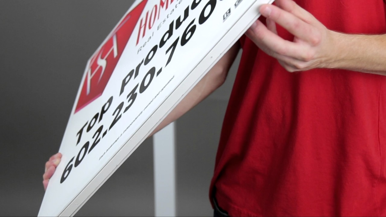 How To Set Up and Install Your HomeSmart Lighted Yard Sign - YouTube