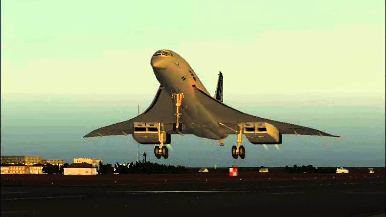 FS2004 - Stunning Concorde Sunset Takeoff - YouTube