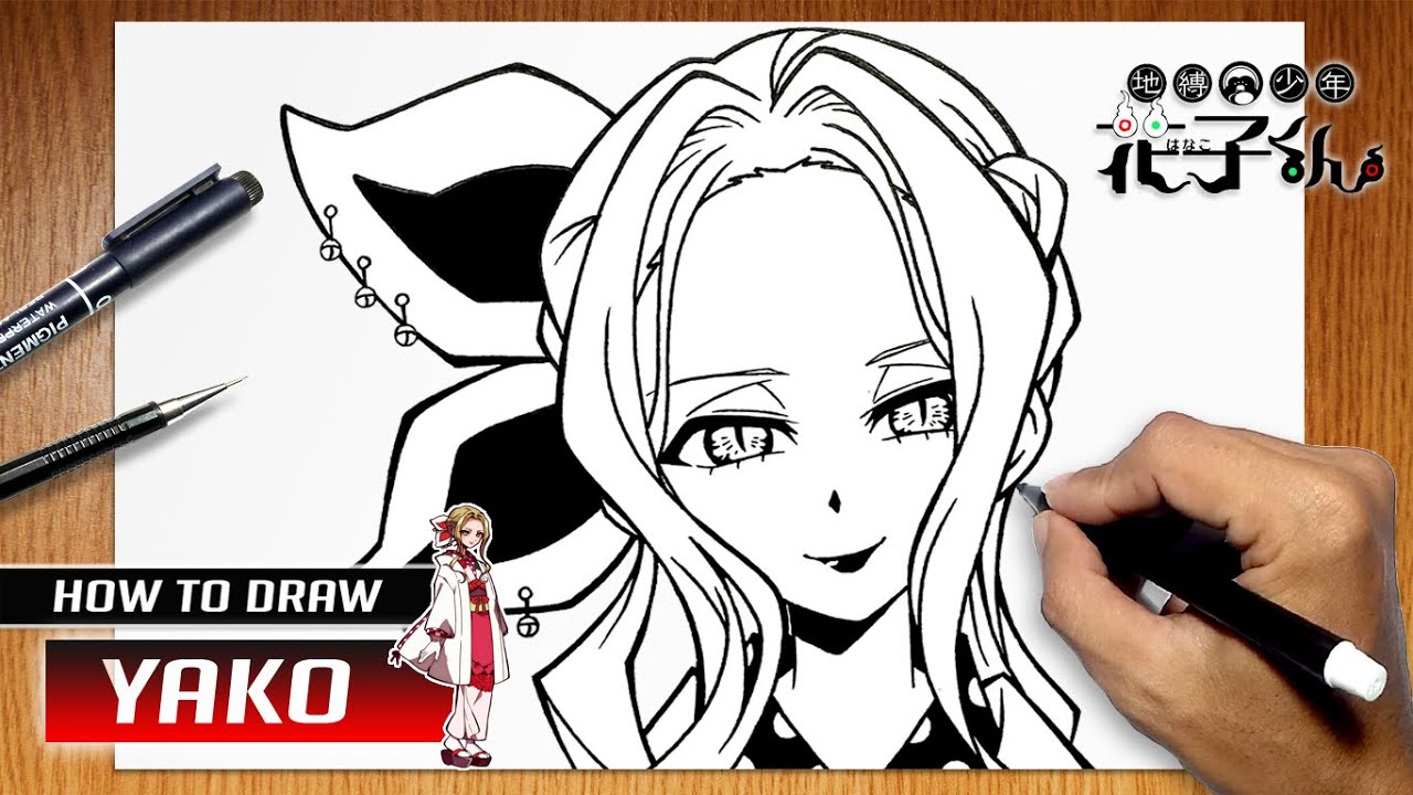 How to draw Yako from Jibaku Shounen Hanako kun - YouTube