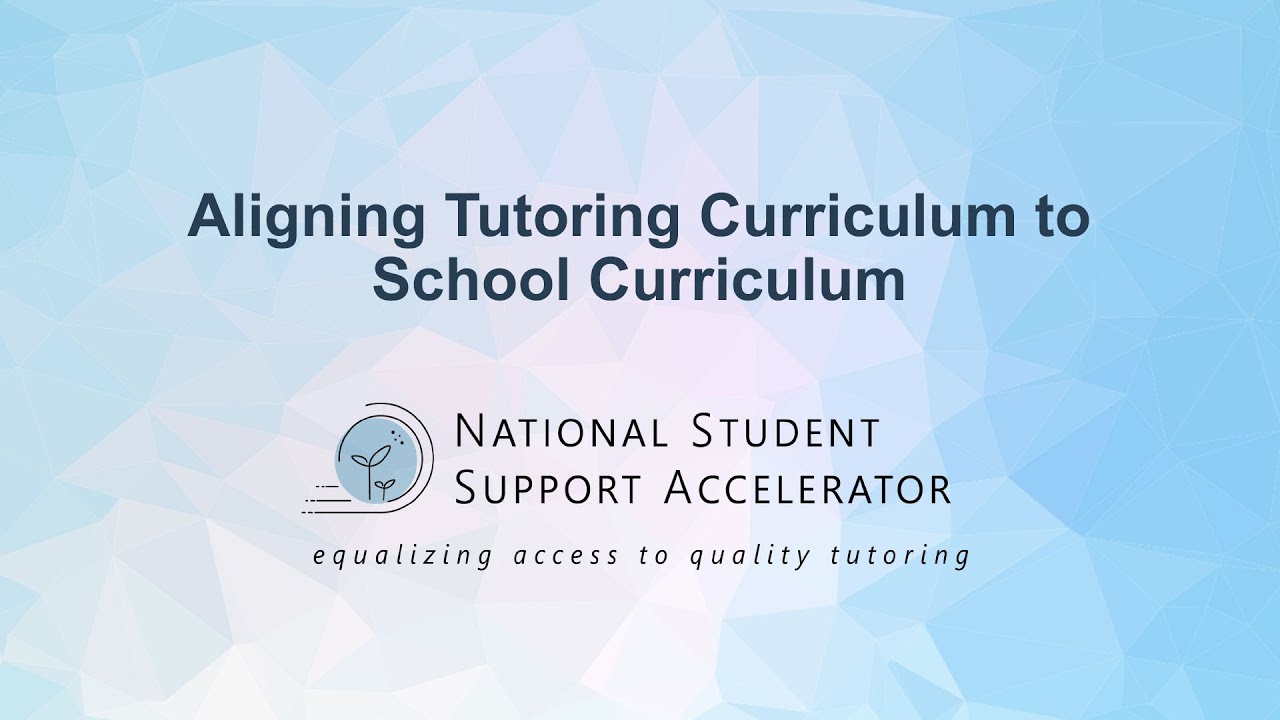Aligning Tutoring Curriculum to School Curriculum - Toolkit for ...