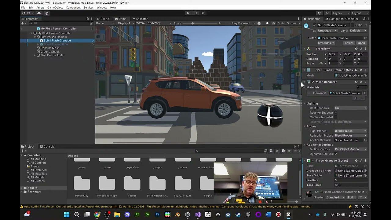 DET 260 - Game Engines - GRENADES! - YouTube