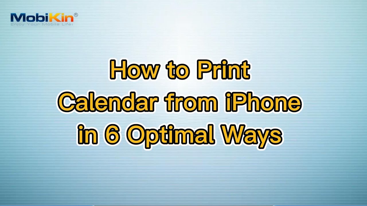 How to Print Calendar from iPhone in 6 Optimal Ways - YouTube
