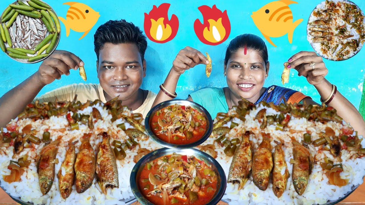 Small fish Ridge gourd curry Cooking | fish curry with rice eating ...