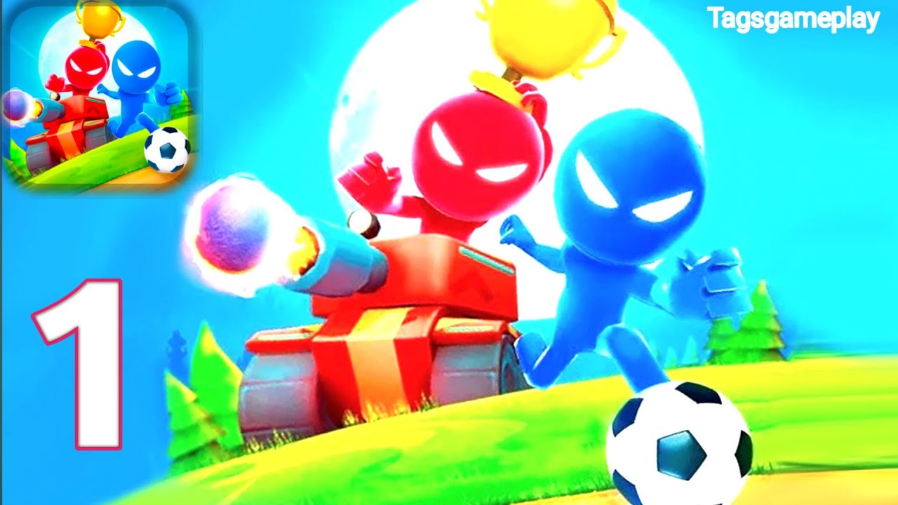 Stickman Party - Gameplay Part -1 Tournament Mode 1 2 3 4 Players Free ...