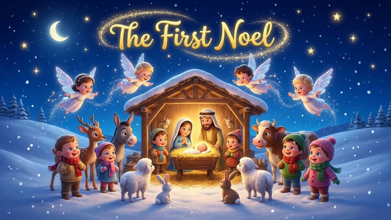 The First Noel 🎄 | Heartwarming Christmas Song for Kids & Families # ...