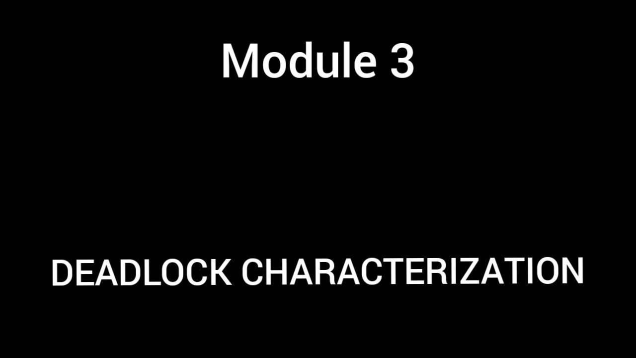 Operating System_Deadlock Characterization - YouTube
