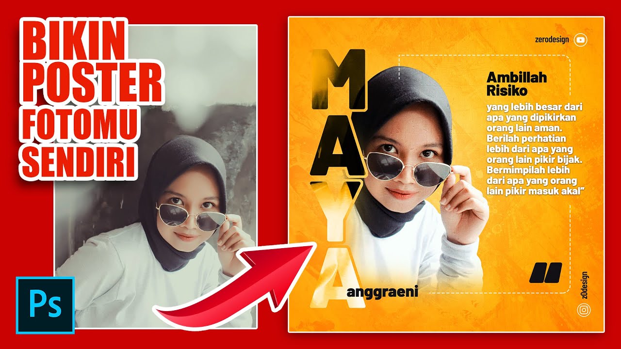 Tutorial Photoshop - Membuat Poster Foto Sendiri - YouTube