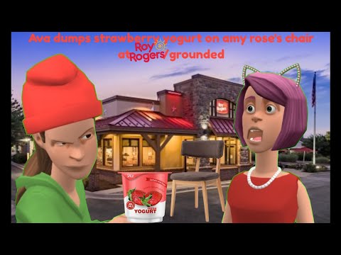Ava dumps strawberry yogurt on amy rose's chair at roy rogers/grounded