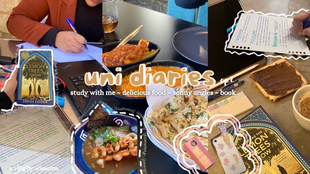 uni diaries ep.2 *ೃ༄ | study with me, trying new food, reading, uni ...