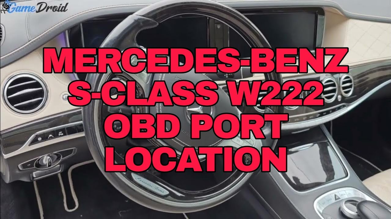 Mercedes-Benz S-Class W222 2020 Obd Diagnostic Port Location 🚗👨‍🔧 - YouTube