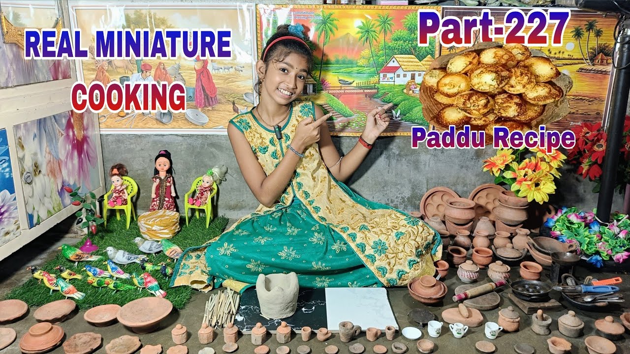 Miniature Cooking/Paddu Recipe/How To Make Paddu/Appe Recipe/Instant ...