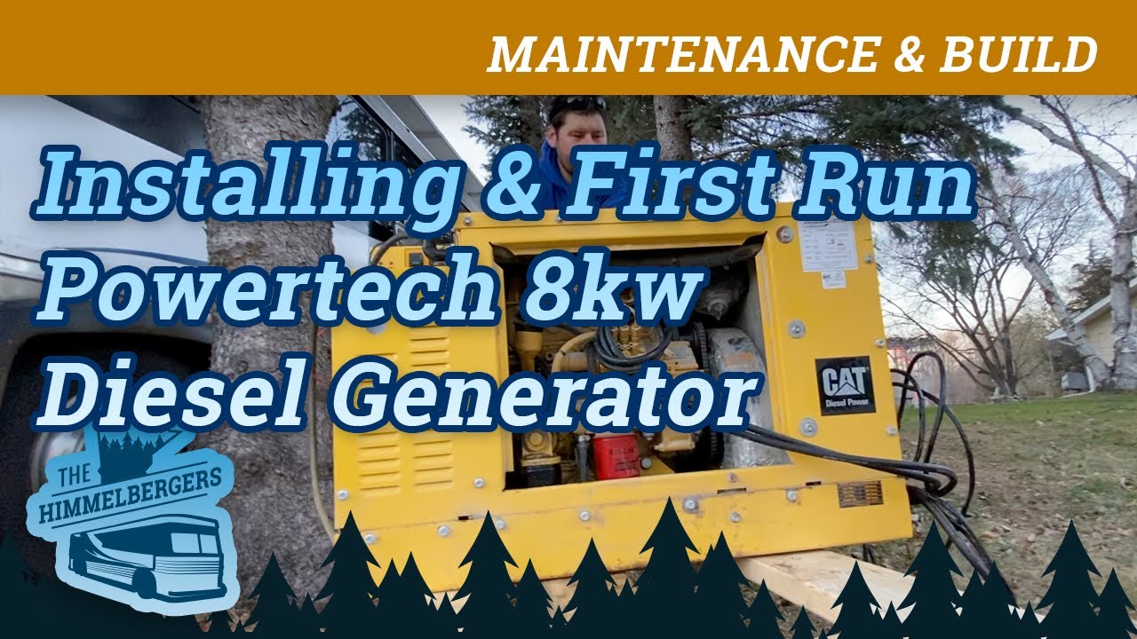 Installing our new diesel generator - YouTube
