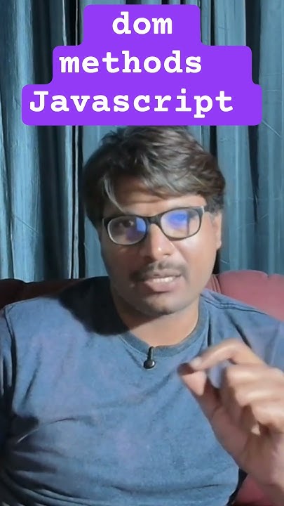 Why Dom Methods In Javascript Javascript Webdevelopment Coding Tamilcoding Tamil Youtube