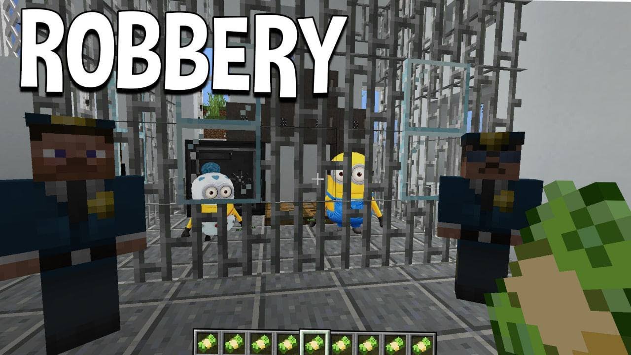 HOW TO MINIONS ROBBED BANK IN MINICRAFT - YouTube