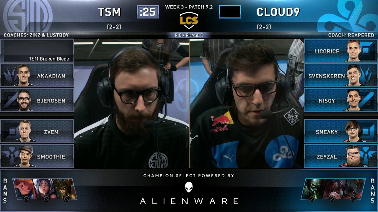 TSM vs C9 - Week 3 Day 1- Season 9 LCS Spring 2019 -Team SoloMid vs ...