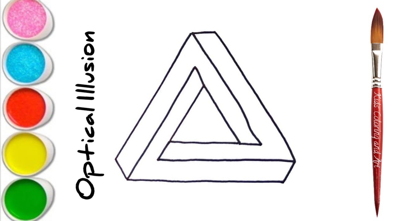 How to draw an Optical Illusion Step by Step | Curious drawings for ...