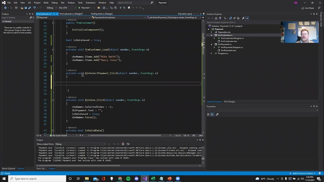 murach's C# 7e Chapter 10 Exercise 10 1c - YouTube