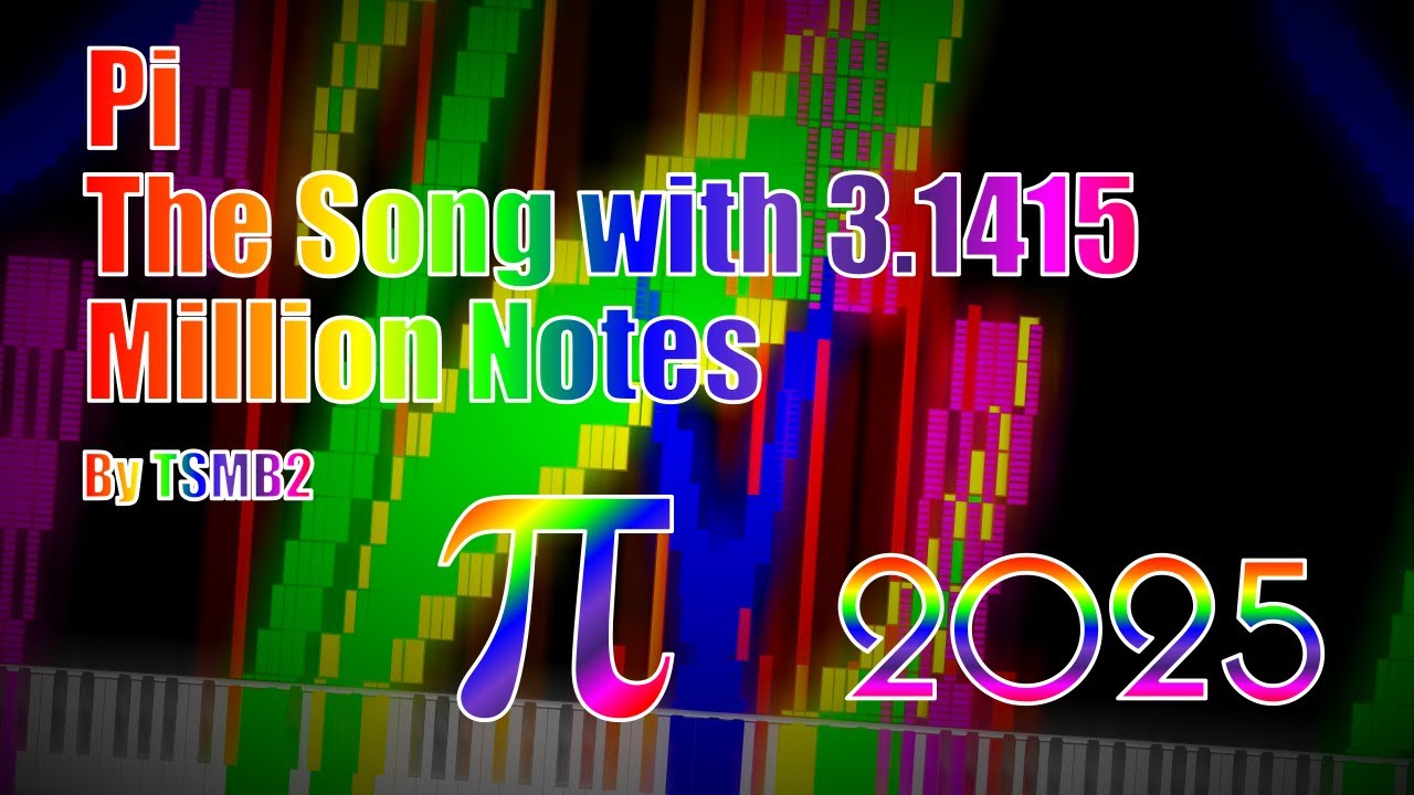 (Pi Day 2025) [Black MIDI] Pi the song with 3.1415 million notes - YouTube