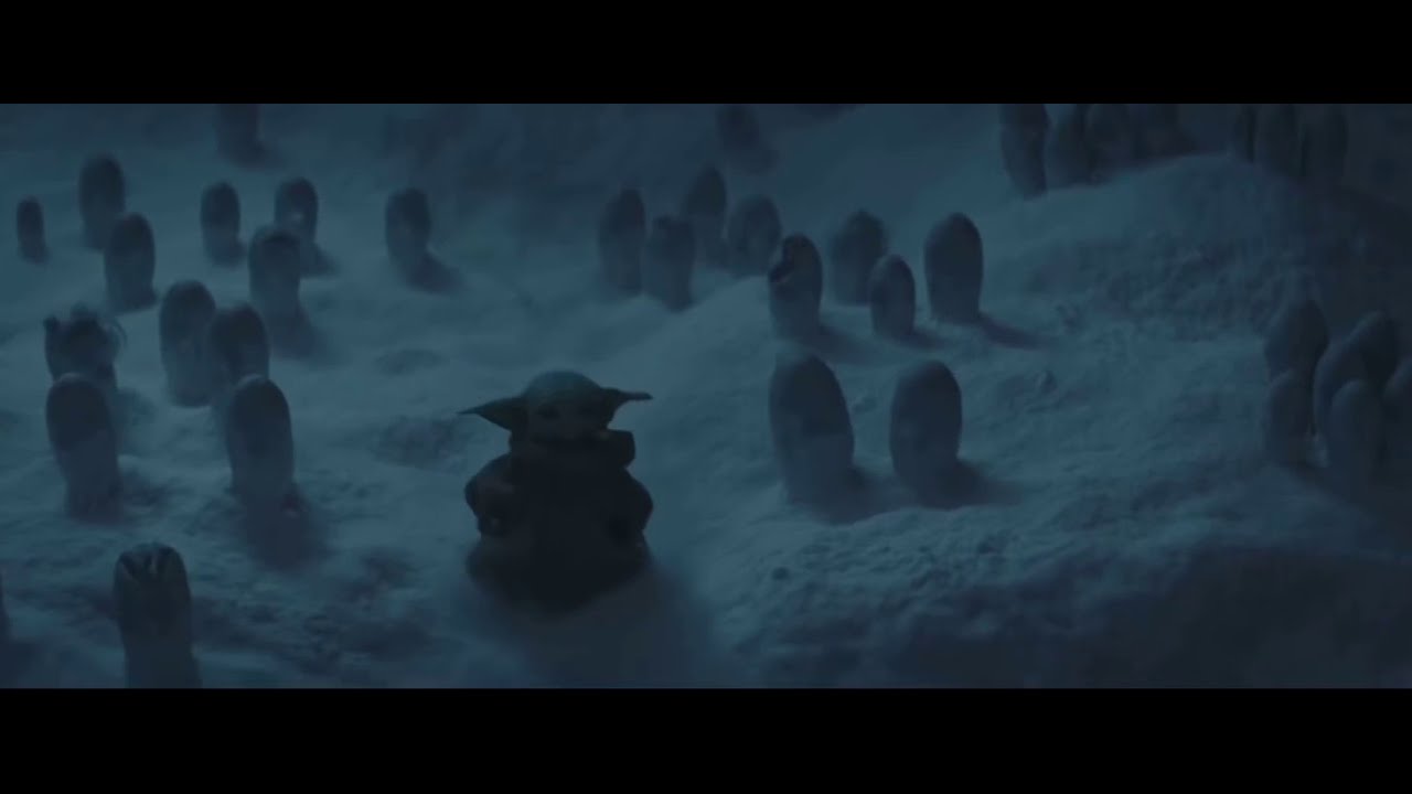 Baby Yoda Runs In Snow Scene [The Mandalorian Season 2 Episode 2 (2020 ...