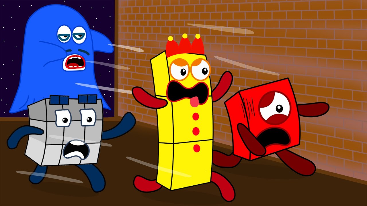 Run now, there's a Ghost | Numberblocks fanmade Coloring Story - YouTube