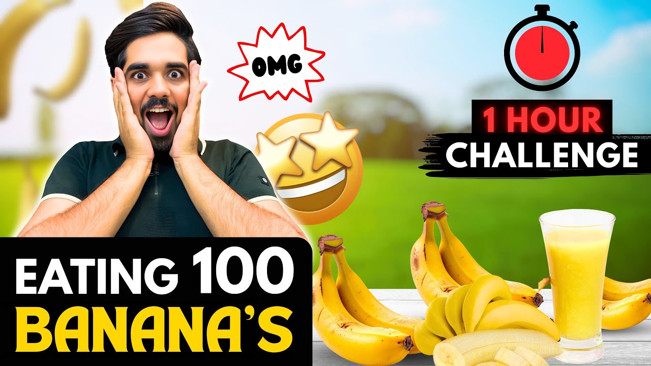 Eating 100 Bananas in 1 Hour!!! 😂🍌| Extreme Funny Vlog😂😂 | Malik Anas ...