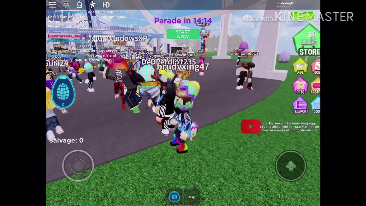 Meeting deeterplays in roblox theme park:gravity oasis - YouTube