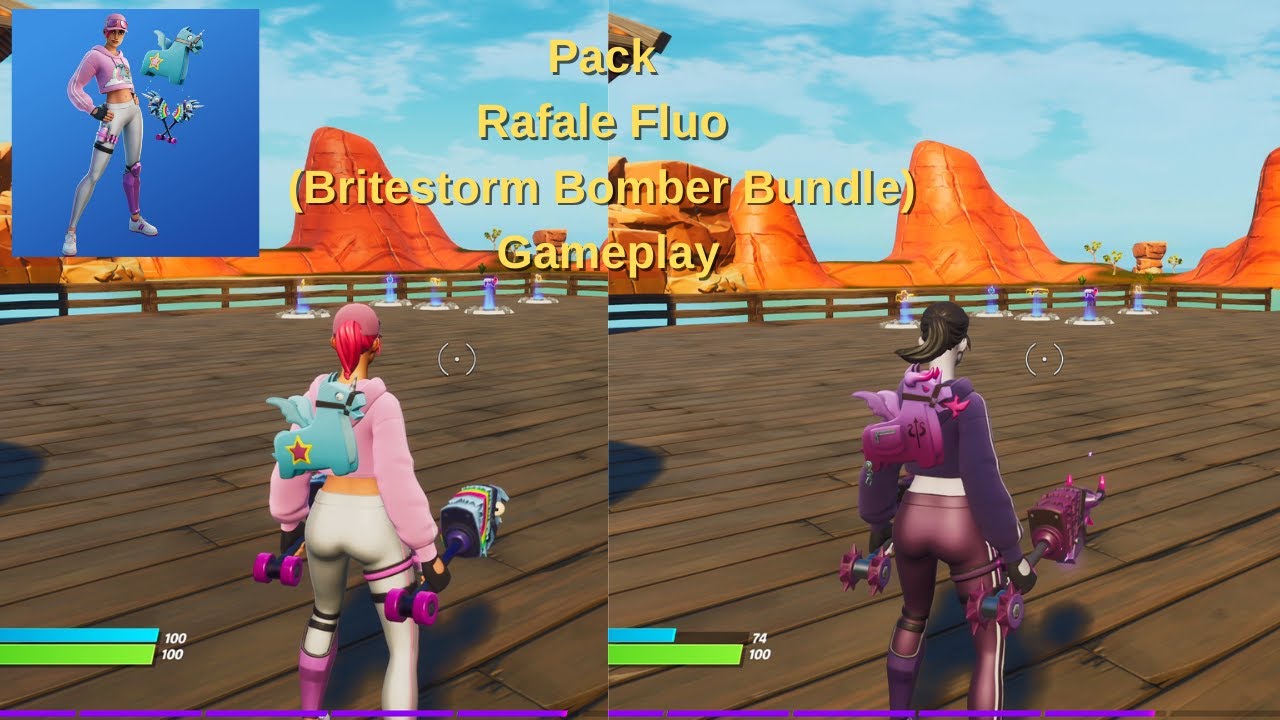 Pack Rafale Fluo (Britestorm Bomber Bundle) Gameplay Fortnite - YouTube