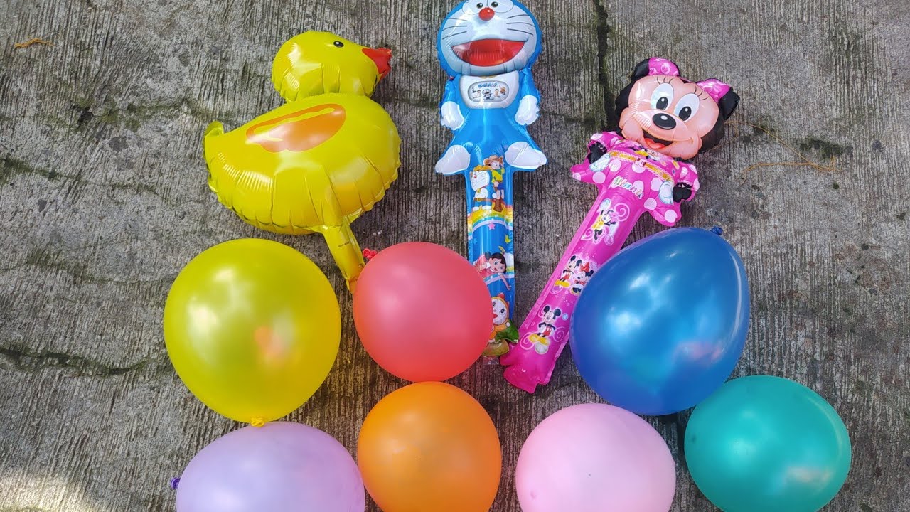 Balon karakter bebek, mini mouse, doraemon - Love Balloons - YouTube