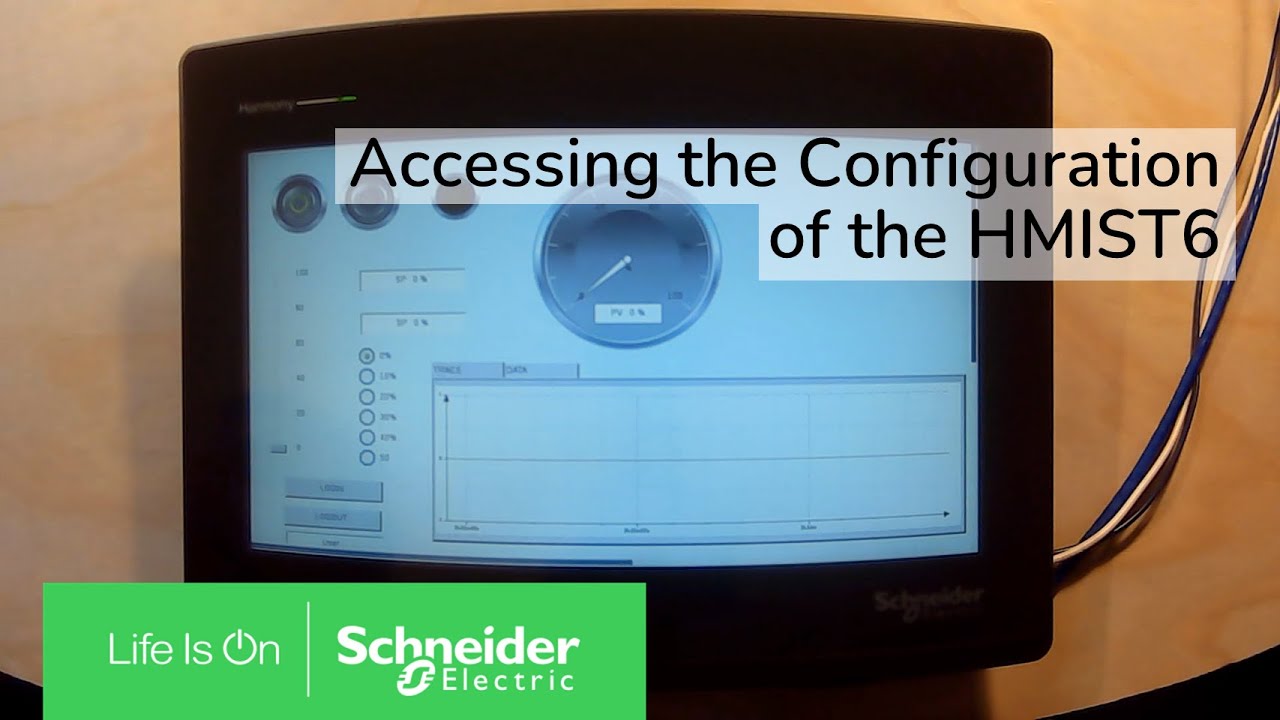 How do I get to the configuration menu in the Harmony HMISTW Web HMI ...
