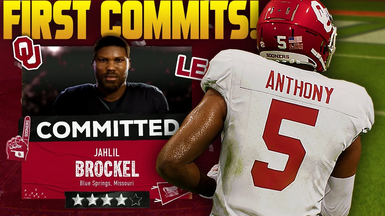 Landing the FIRST Commits in my College Football 25 Sooners Dynasty ...