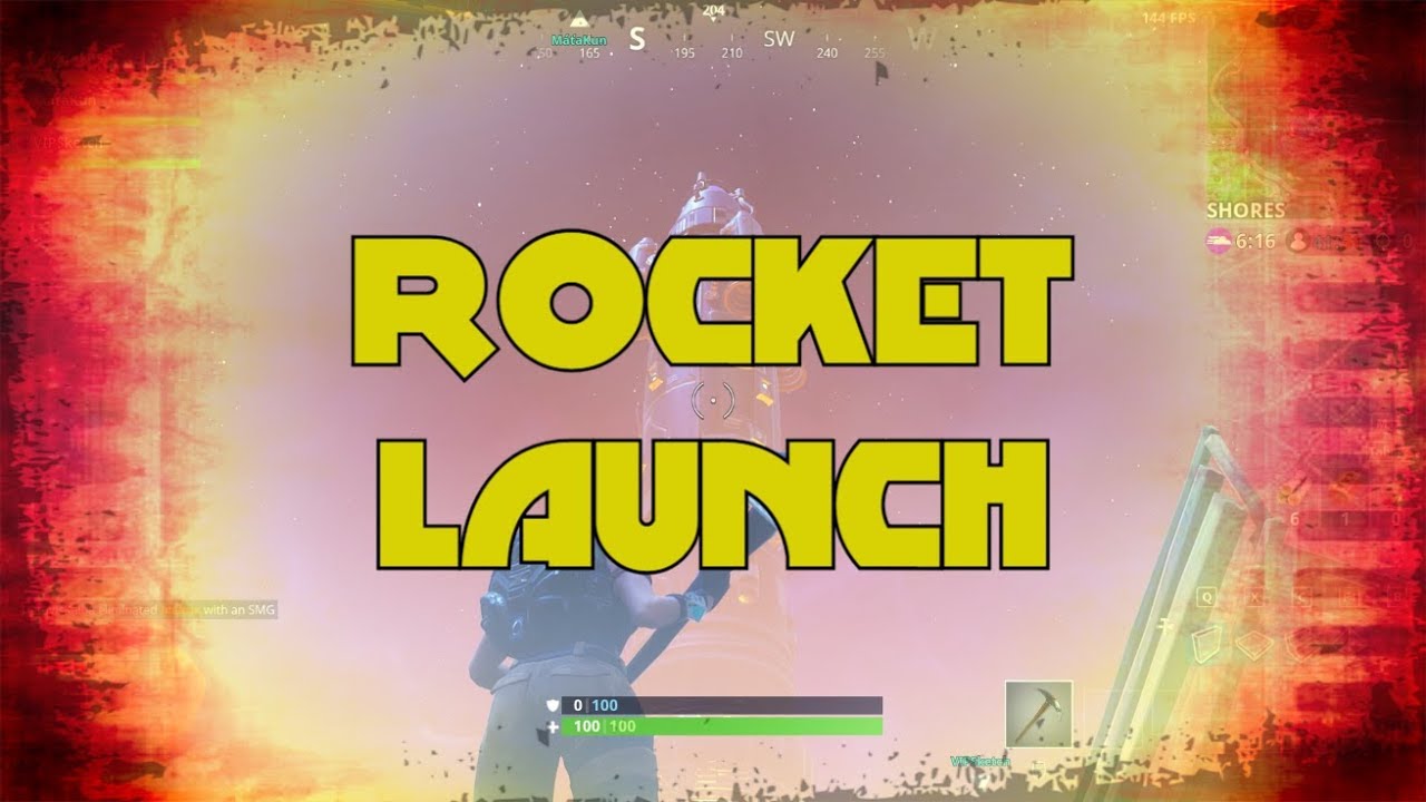 FORTNITE ROCKET LAUNCH, SECRET BASE AND DESTROYED ROCKET! - YouTube