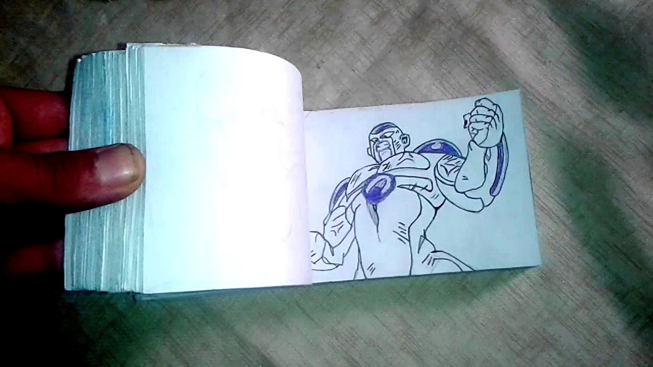 Flipbook dragon ball goku vs frieza - YouTube