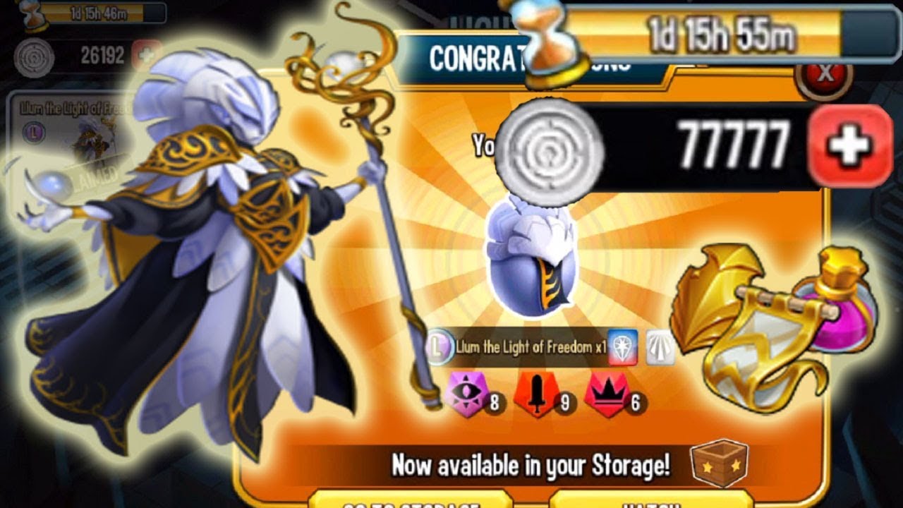 Monster Legends Llum the Light of Freedom path review cost rank 5 - YouTube