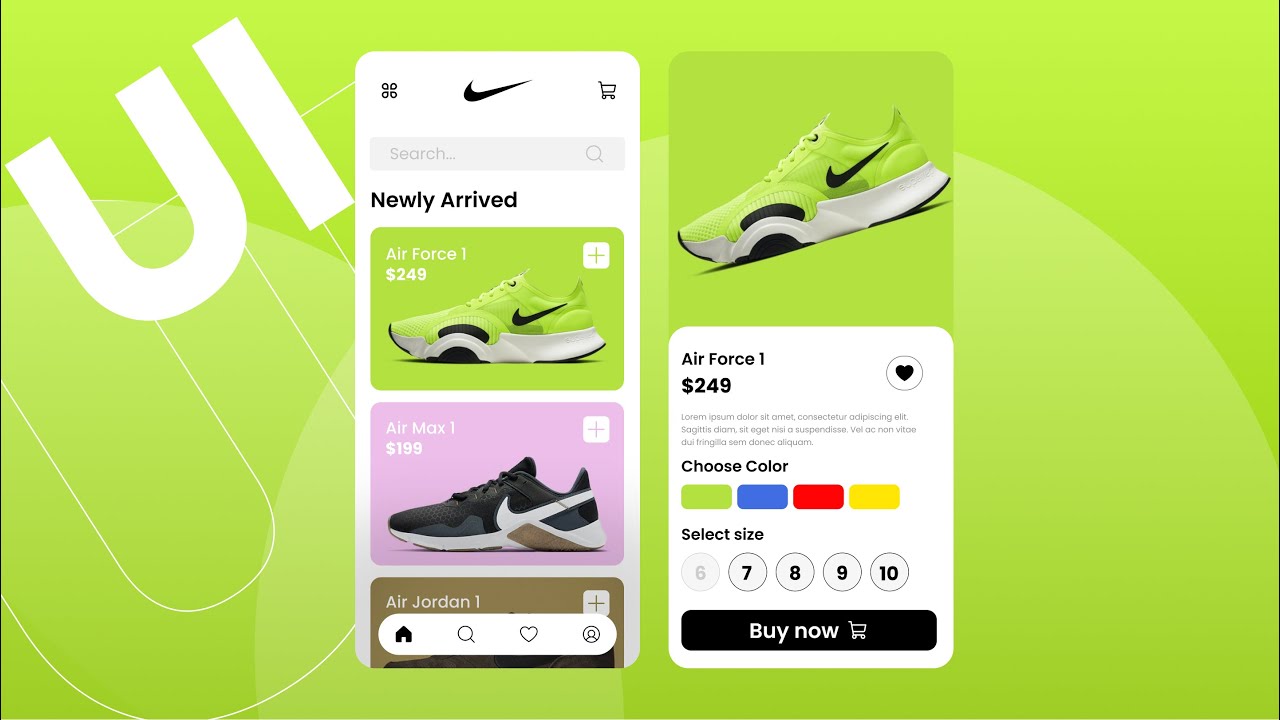 Nike App UI Design Tutorial - Figma Tutorial | UI/UX Design - YouTube