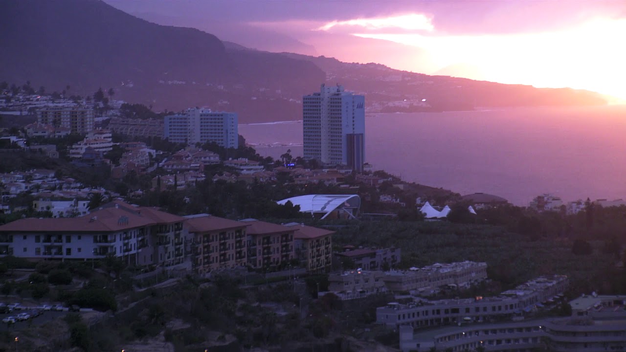 Sunset in Tenerife, Spain captured by earthTV camera (Sep 2019) - YouTube