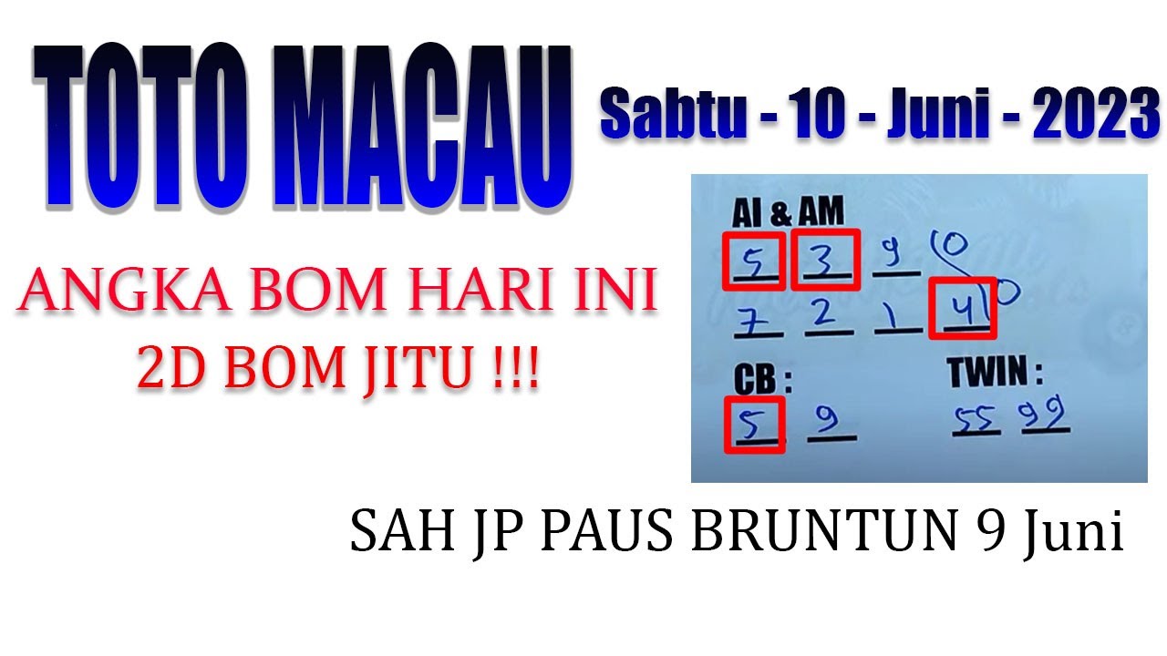 PREDIKSI MACAU HARI INI 10 JUNI 2023 | PREDIKSI TOTOMACAU.COM HARI INI ...