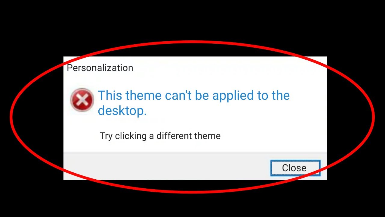 How To Fix This Theme Cannot Be Applied To The Desktop Windows 10 - YouTube